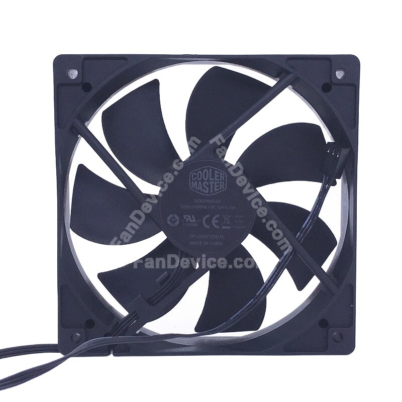 COOLER MASTER DF1202512SELN DC 12V 0.15A 12025 Axial Cooling Fan ...