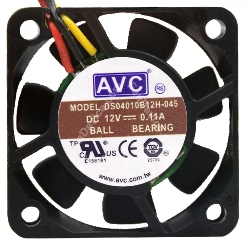 AVC DS04010B12H-045 12V 0.11A 2 / 3 Wires Axial Cooling Fan - FanDevice.com